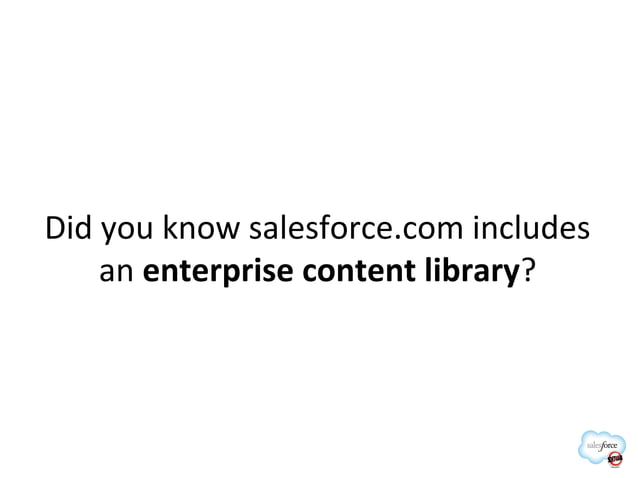 [salesforce.com] Did You Know (General)? | PPT | Operating Systems | Computer Software and ...