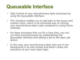 Salesforce DUG - Queueable Apex | PPTX