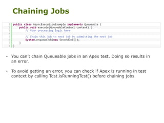 Salesforce DUG - Queueable Apex | PPTX