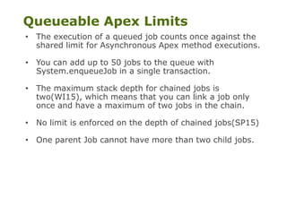 Salesforce DUG - Queueable Apex | PPTX