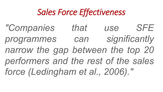 Sales Force Effectiveness.pptx | Pharmaceutical Industry | Industries