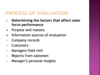 Sales force evaluation | PPTX