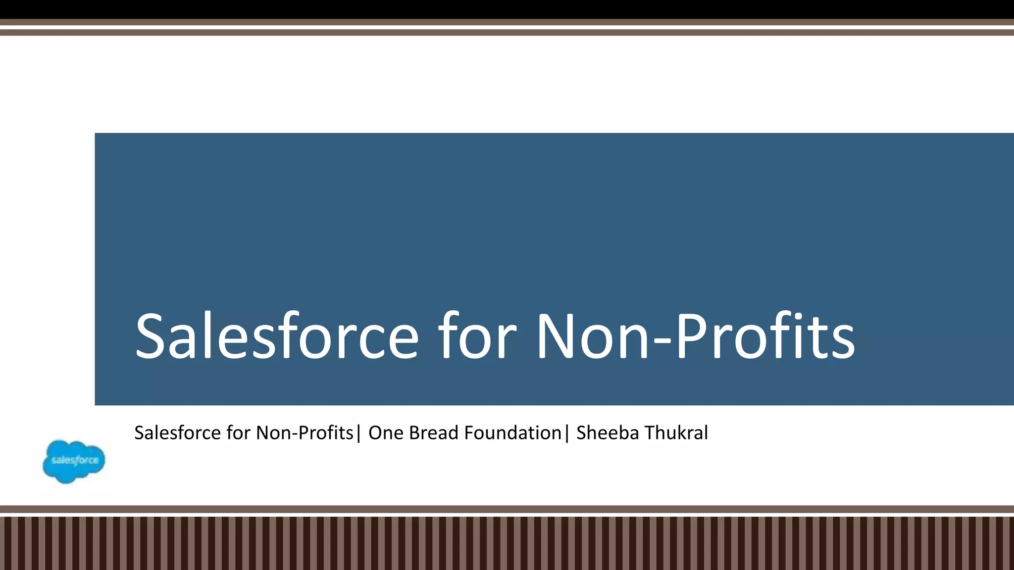 Salesforce for non profits | PDF