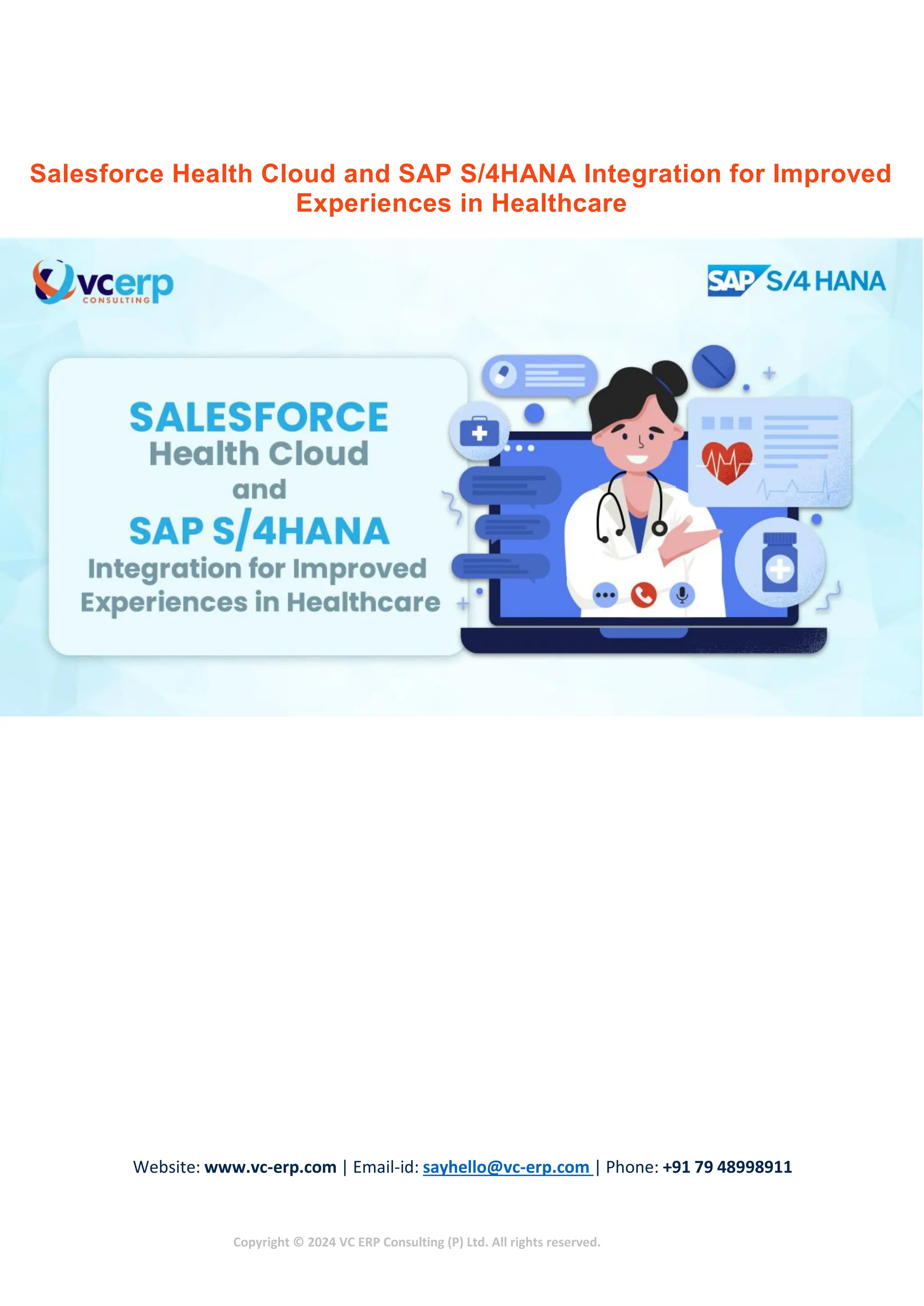Salesforce Health Cloud and SAP S/4HANA Integration for Improved Experiences in Healthcare | PDF ...