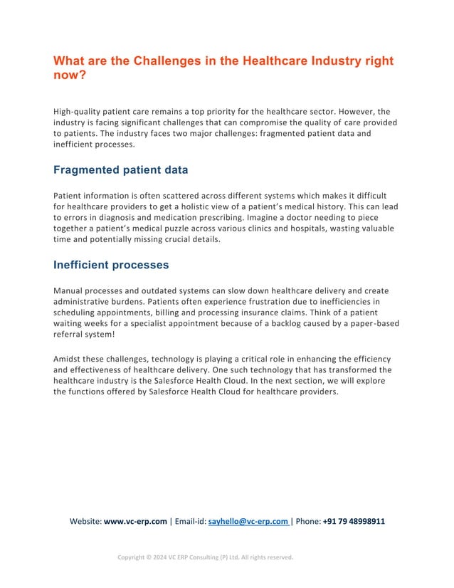 Salesforce Health Cloud and SAP S/4HANA Integration for Improved ...