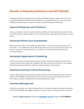 Salesforce Health Cloud and SAP S/4HANA Integration for Improved ...