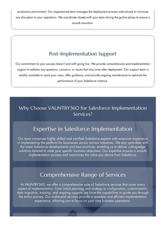 Salesforce Implementation Services-VALiNTRY360 | PDF