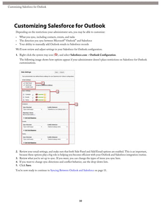 Salesforce Integration | Outlook Sync Guide | PDF
