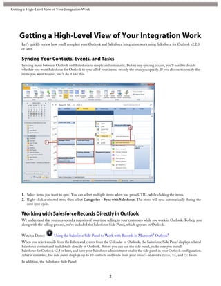 Salesforce Integration | Outlook Sync Guide | PDF