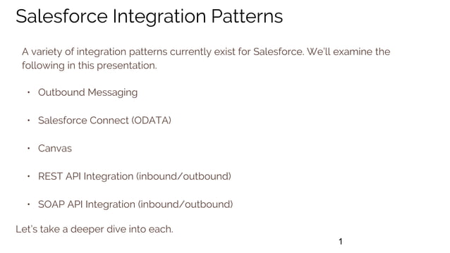 Salesforce Integration Patterns | PPTX