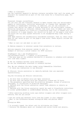 Salesforce integration questions | TXT
