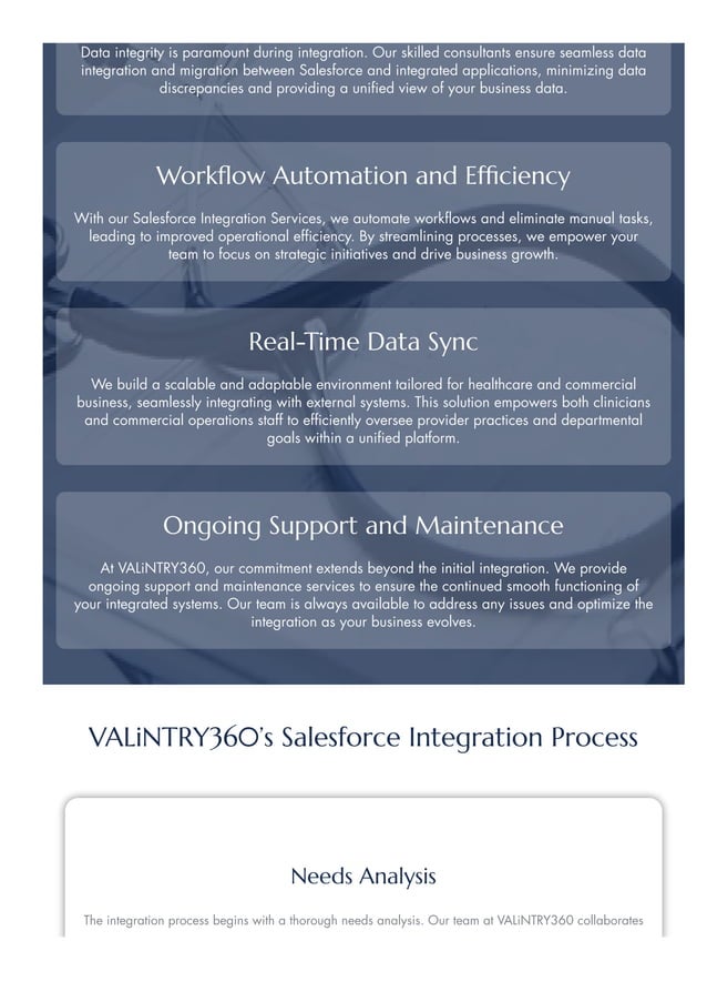 Salesforce Integration Solutions-VALiNTRY360 | PDF