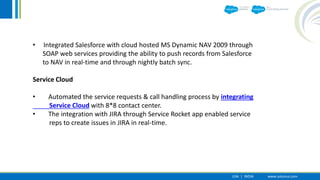 Salesforce Integration with NAV, JIRA, 8×8 Call Center - Solunus | PPT