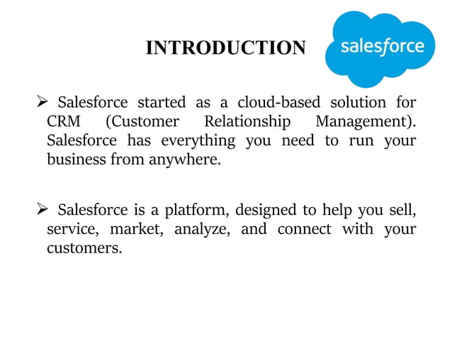 Salesforce Internship Of Cloud Computing Ppt