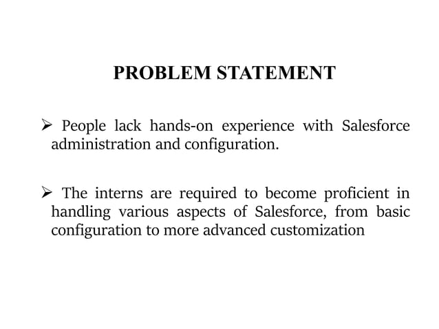 Salesforce Internship Of Cloud Computing Ppt