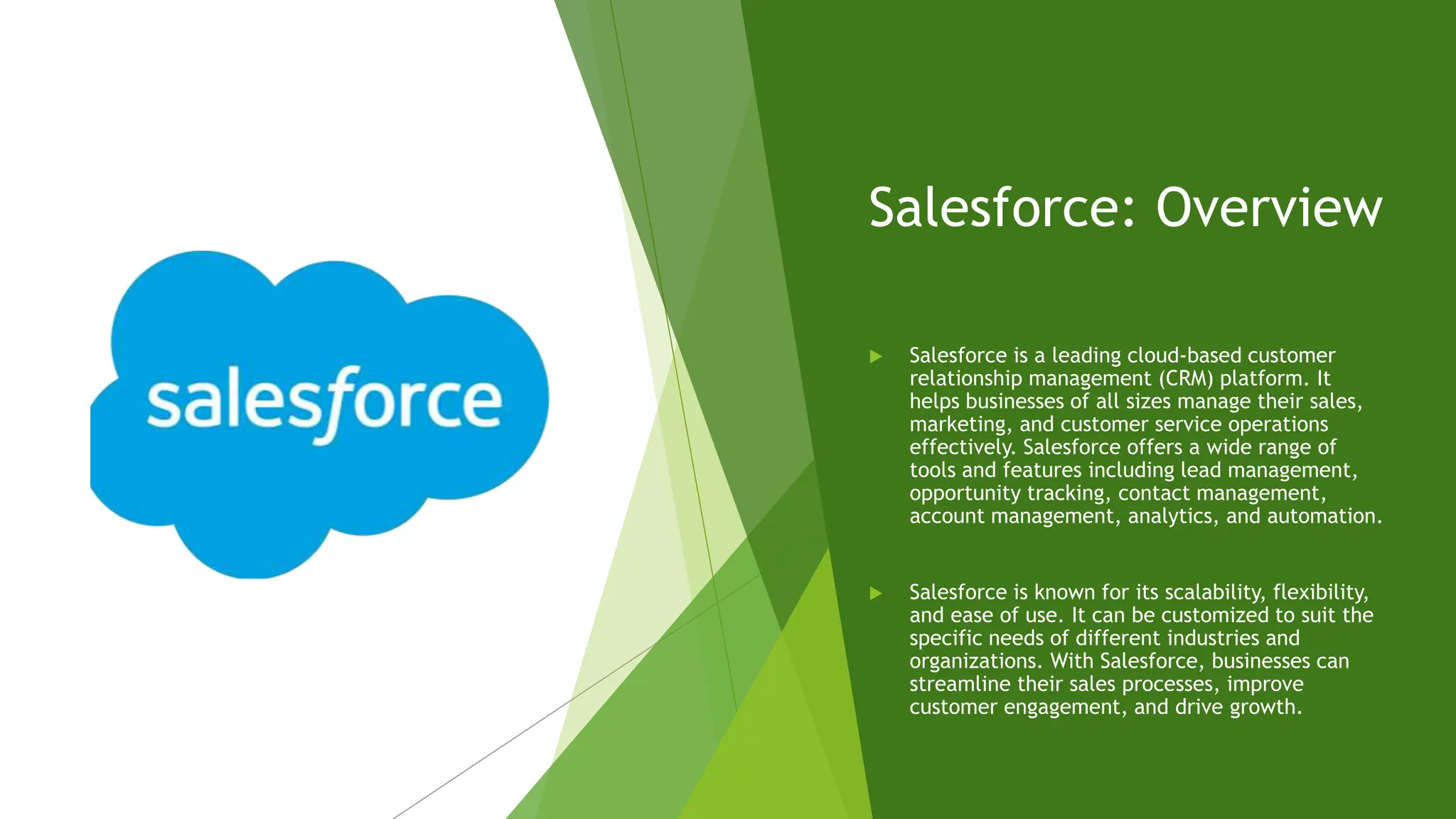 Salesforce Introduction Benefits, Drawbacks | PPT