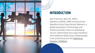 Salesforce Introduced Zero Copy Partner Network to Simplify the Process ...