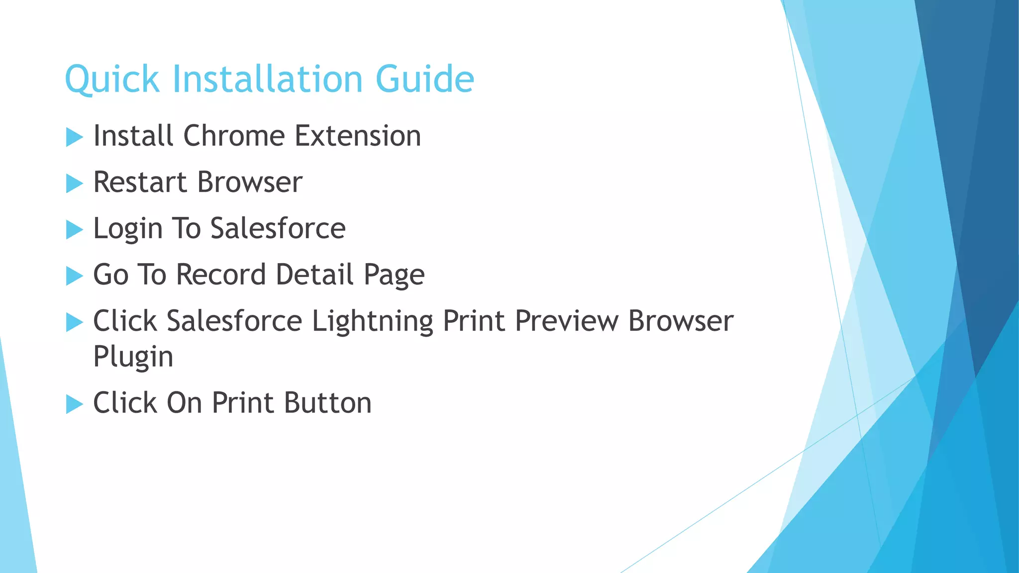 Salesforce Lightning Print Preview | PPTX