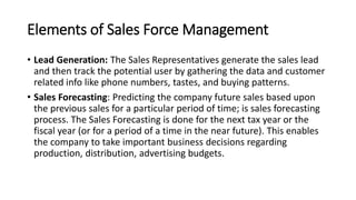 Sales force management | PPT