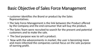 Sales force management | PPT