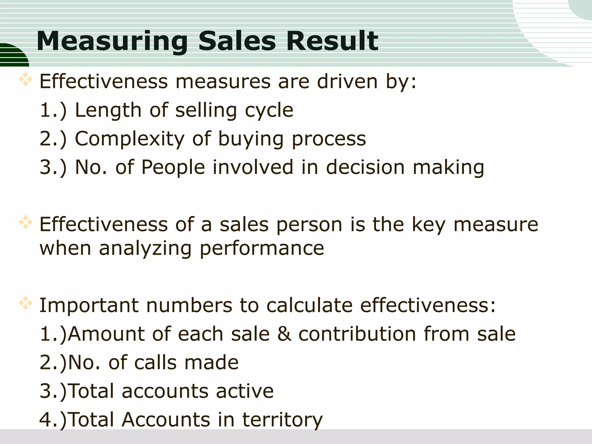 Sales force managemnet and measurement.final | PPT