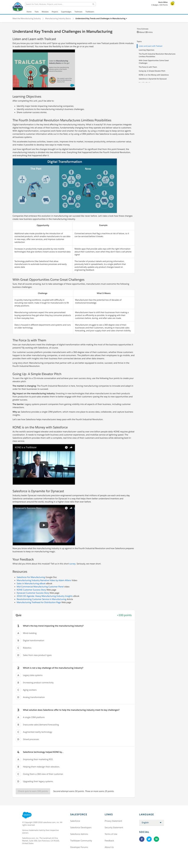 Salesforce Manufacturing Industry Basics | PDF