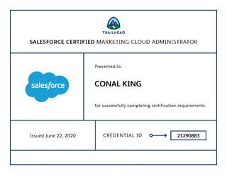 Salesforce Certified Marketing Cloud Administrator | PPT