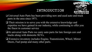Sales force management universal auto. case study | PPT