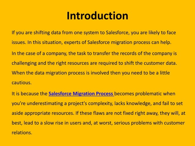 Salesforce Migration Process | PPTX