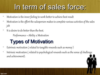 Sales force motivation Designing Territories and Allocating Sales ...