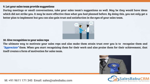 Sales force motivation tips | PPT