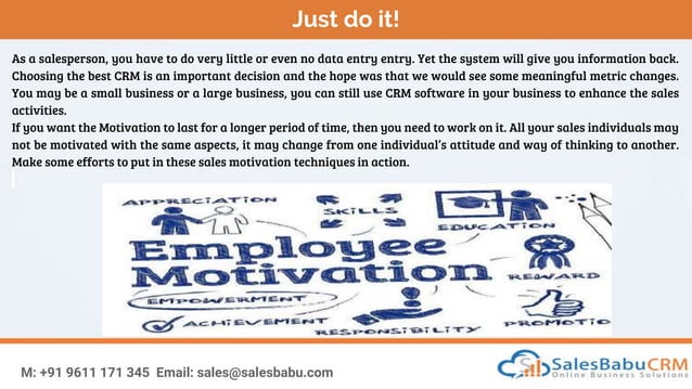 Sales force motivation tips | PPT