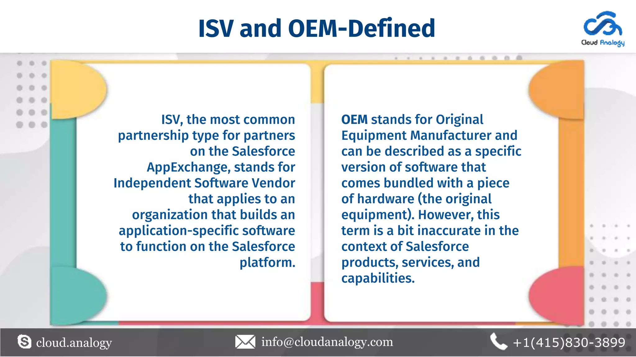 Salesforce Partner Licensing Types- ISVforce Vs OEM Embedded | PPT