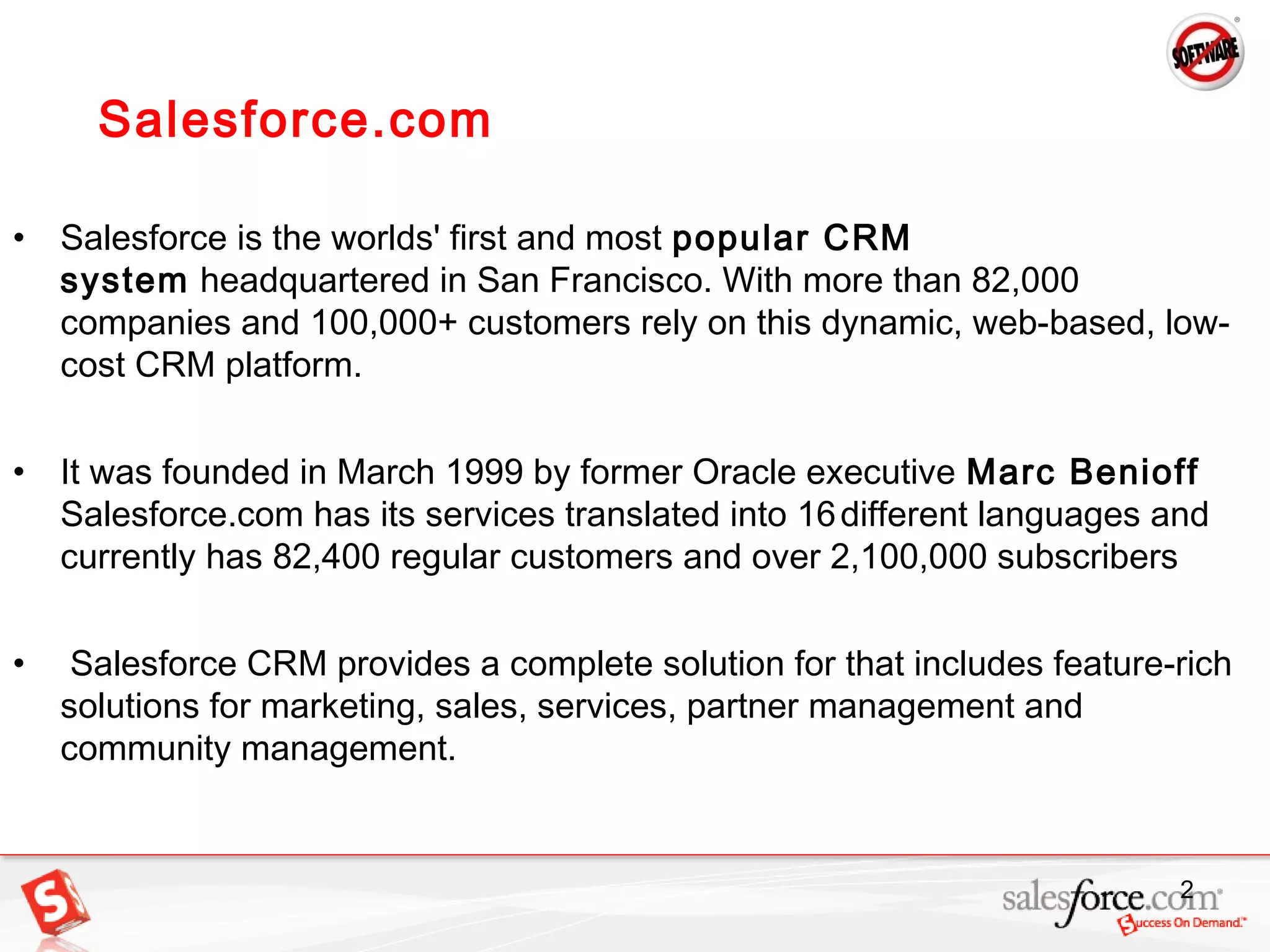 Salesforce Presentation | PPT