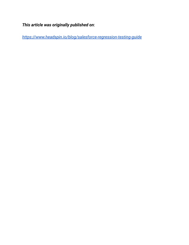 Salesforce Regression Testing Know All Aboutpdf