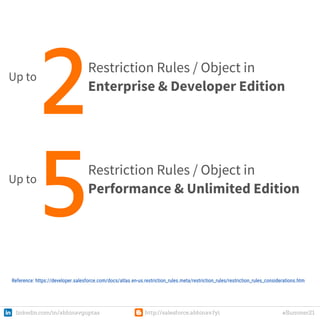 Salesforce restriction rules