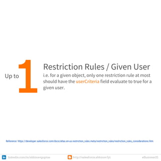 Salesforce restriction rules