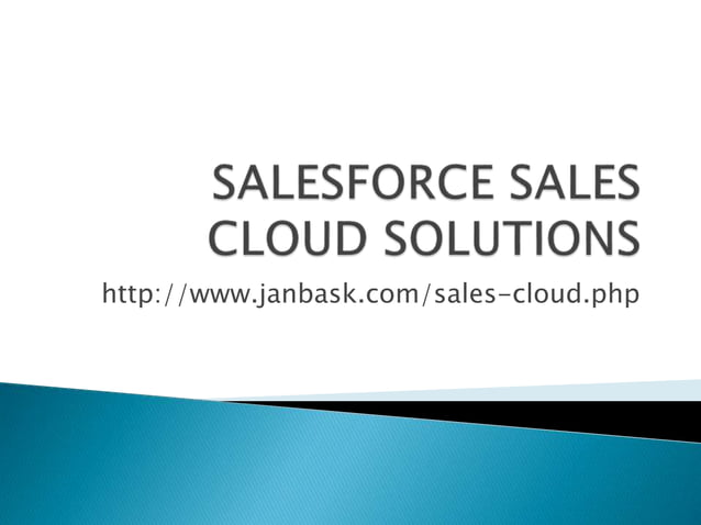 Salesforce sales cloud solutions | PPTX