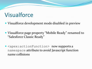 Salesforce spring 14 developer overview | PPTX | Operating Systems | Computer Software and ...