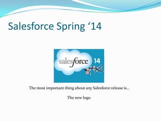 Salesforce spring 14 developer overview | PPTX | Operating Systems | Computer Software and ...