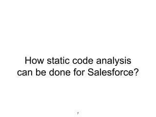 Salesforce static code analysis | PPT
