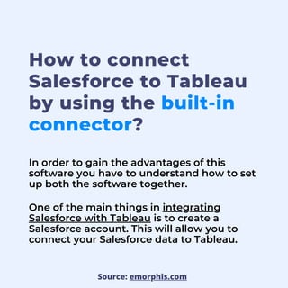 Salesforce Tableau Integration Guide | PDF