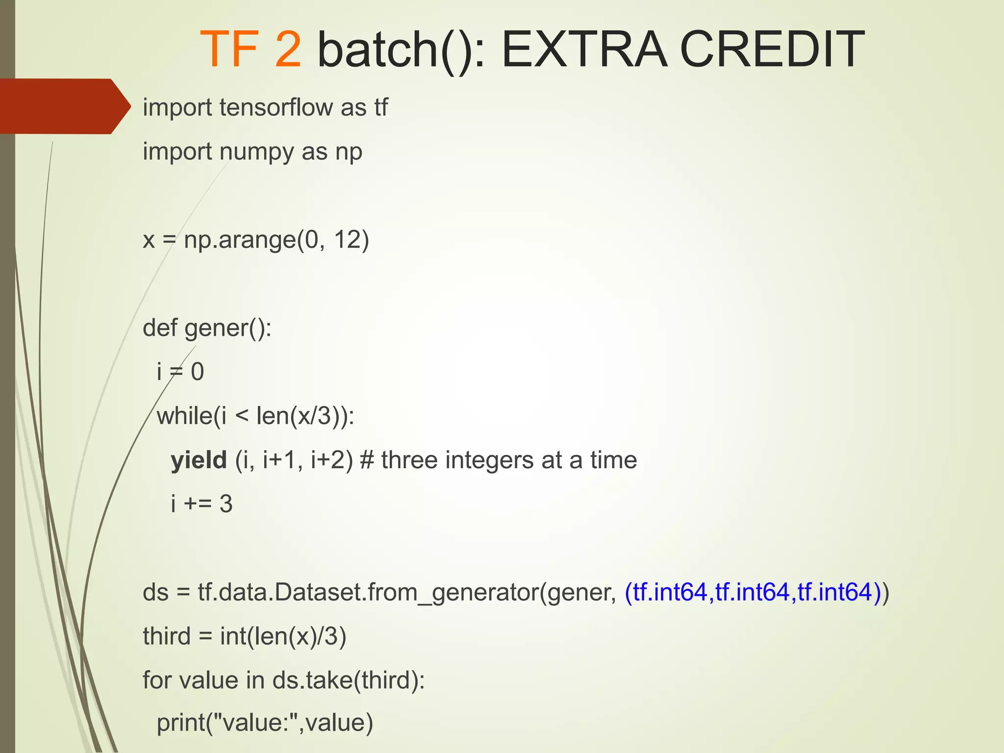 Introduction to TensorFlow 2 | PPT