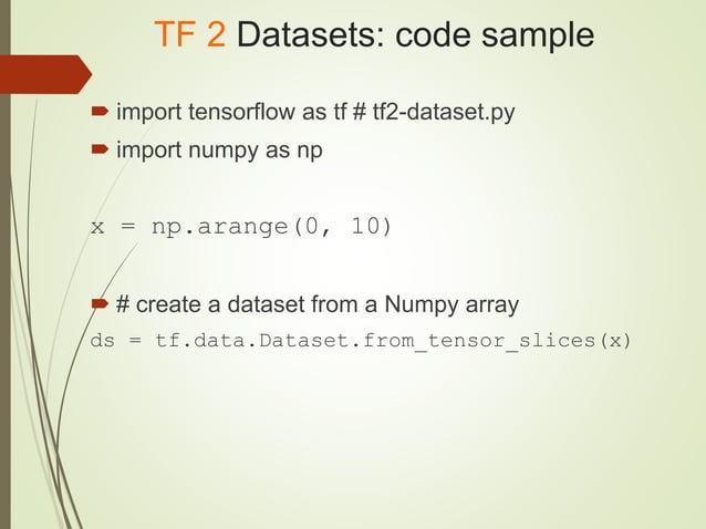 Introduction to TensorFlow 2 | PPT
