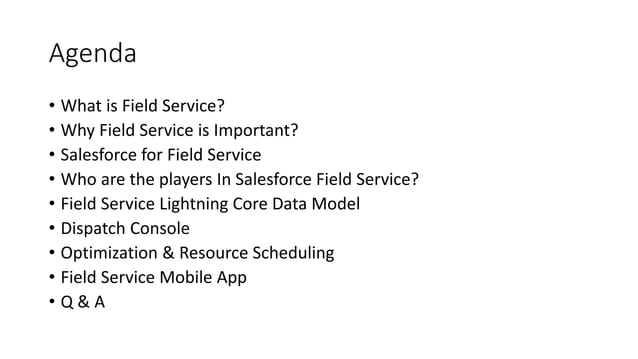 Salesforce Field Service Lightning | PDF