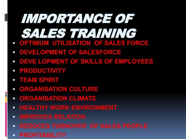 Sales force training and development 1 | PPTX | Business Administration | Business