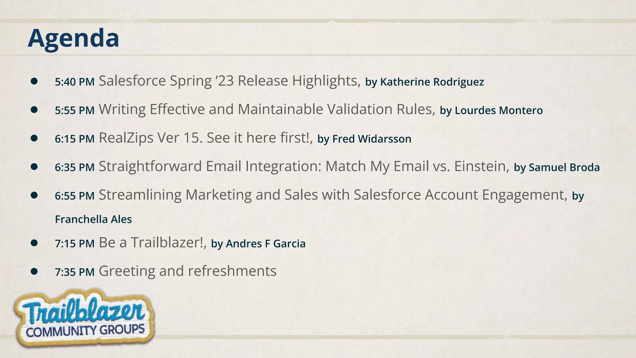 Salesforce Miami User Group Event - WrapUp | PPT