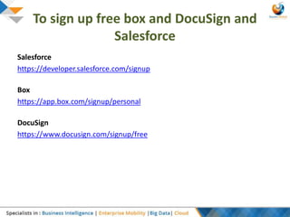 Salesforce integration with Box.com, docuSign & QuickBooks made easy | PPT