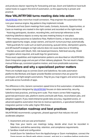 Salesforce Zoom Integration - VALiNTRY360 | PPTX
