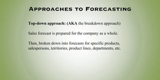 Sales forecast | PDF